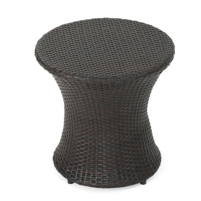 China YILIN Modern Design Handmade Rattan Woven Patio Table Garden Table Round Home Durable Outdoor Outdoor Furniture Set Giardino Tek for sale