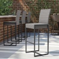 China YILIN Factory Direct Sale Multi-functional Hand-woven Wicker OutdoorBar Stool Restaurant Home Garden Outdoor Chair for sale