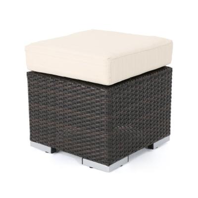 China YILIN Factory Wholesale Modern Multipurpose Hand-woven Rattan Wicker Outdoor Dining Ottoman Home Relaxing Durable Table for sale