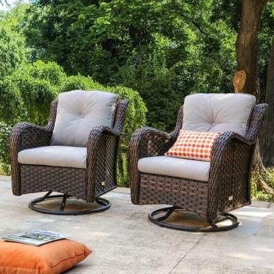 China YILIN Hot Selling Multi-functional Hand-woven Rocking Gliding Chair Restaurant Home Durable Patio Chair Sets for sale