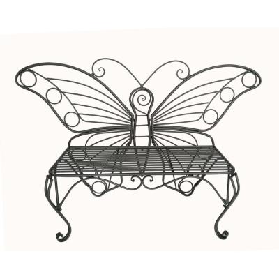 China YILIN Garden Bench Bench Iron Modern Outdoor Table Factory Wholesale Multioutdooronal Metal Butterfly Round Dining Set 2 Chairs for sale