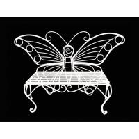 China YILIN Garden Bench Bench Iron Modern Outdoor Table Factory Wholesale Multioutdooronal Metal Butterfly Round Dining Set 2 Chairs for sale