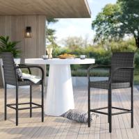China YILIN Wholesale Multi-functional Hand-woven Modern Outdoor Water Resistant Eco-Friendly Durable Bar Chair Sets for Home Bar for sale