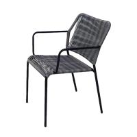 China Modern Style Hand-woven Rattan Outdoor Rope Garden Furniture Rattan Dining Chair All-weather Sun-proof Waterproof Provide 50pcs for sale