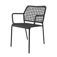 China Modern Style Hand-woven Rattan Outdoor Rope Garden Furniture Rattan Dining Chair All-weather Sun-proof Waterproof Provide 50pcs for sale