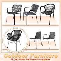 China Cafe Dining Chair High Quality Hand-woven Outdoor Hotel Garden Living Room Patio Balcony Restaurant Outdoor Furniture Modern for sale