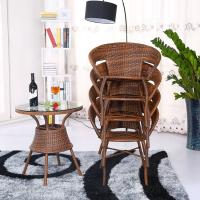 China Style Outdoor Garden Chair PE Rattan Patio Chair Leisure Balcony Chair Europe Dining Table Outdoor Furniture Modern Provide for sale
