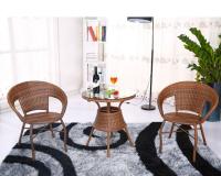 China Style Outdoor Garden Chair PE Rattan Patio Chair Leisure Balcony Chair Europe Dining Table Outdoor Furniture Modern Provide for sale