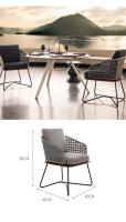 China All-weather Rattan Outdoor Furniture Patio Chairs Garden Rattan Wicker Chairs Rope Weaving Lounge Chair for sale