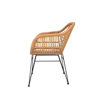 China Rattan Arm Chair Hand Woven Bistro Rattan Chair Outdoor Furniture Modern Provide Garden Chair Superior Quality Rattan Wood for sale
