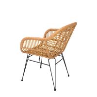 China Rattan Arm Chair Hand Woven Bistro Rattan Chair Outdoor Furniture Modern Provide Garden Chair Superior Quality Rattan Wood for sale