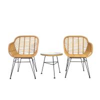 China Rattan Arm Chair Hand Woven Bistro Rattan Chair Outdoor Furniture Modern Provide Garden Chair Superior Quality Rattan Wood for sale