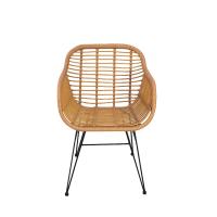China Rattan Arm Chair Hand Woven Bistro Rattan Chair Outdoor Furniture Modern Provide Garden Chair Superior Quality Rattan Wood for sale