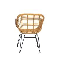 China Rattan Arm Chair Hand Woven Bistro Rattan Chair Outdoor Furniture Modern Provide Garden Chair Superior Quality Rattan Wood for sale