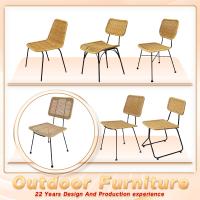 China High Quality Hand-woven Outdoor Hotel Garden Living Room Patio Balcony Restaurant Cafe Dining Chair for sale