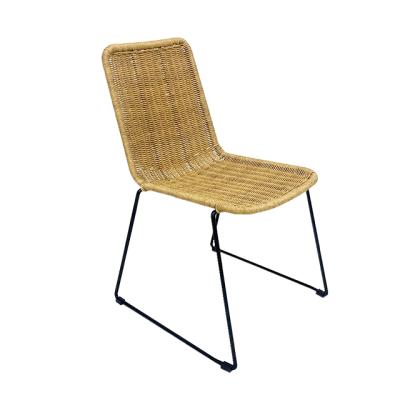 China High Quality Hand Woven Natural Rattan Arm Chair Home Furniture Waterproof Sun-proof Garden Outdoor Chair for sale