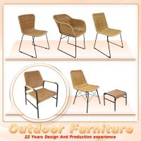 China Morden Design Outdoor Rattan Woven Patio Garden Furniture Balcony Leisure Courtyard Waterproof Outdoor Chair for sale