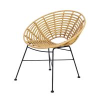 China Modern Style Outdoor Furniture Rattan Fashionable Single Chair Garden Plastic Packing Garden Chair for sale