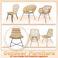 China Modern Style Outdoor Furniture Rattan Fashionable Single Chair Garden Plastic Packing Garden Chair for sale