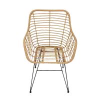 China Modern Style Outdoor Furniture Rattan Fashionable Single Chair Garden Plastic Packing Garden Chair for sale