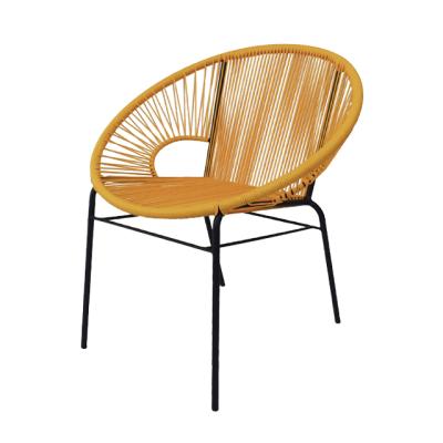 China High Quality Round Hand-woven Poly Rattan Stool Chair Home Garden Restaurant Dining Multipurpose Outdoor Chair for sale