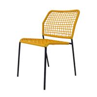 China High Quality Round Hand-woven Poly Rattan Stool Chair Home Garden Restaurant Dining Multipurpose Outdoor Chair for sale