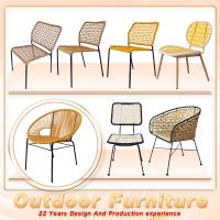 China Wholesale Price Patio Furniture Garden Chair Rope Woven Restaurant Leisure Chair Outdoor Furniture Dining Chair for sale