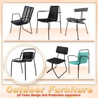 China Rattan Chair Hand-woven Modern Simple Comfortable Balcony Patio Garden Outdoor Chairs Factory Wholesale Outdoor Dining Chairs for sale