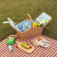 China Manufacturer Wholesale Collapsible Picnic Basket - Cheap Rattan Wicker Set, Includes Lid & Handle for sale