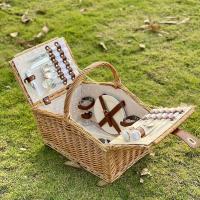 China Manufacturer Wholesale Collapsible Picnic Basket - Cheap Rattan Wicker Set, Includes Lid & Handle for sale