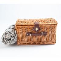 China Hot Selling Picnic Must-Have High-end Luxury Picnic Tableware Storage Basket Wicker Picnic Basket for sale
