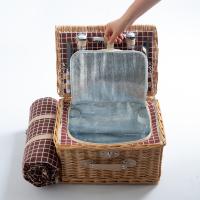 China YILIN Factory Supply Hand-Woven Storage Basket Multifunction High Capacity Camping Hiking Picnic Basket for sale