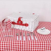 China YILIN Factory Price Handmade Woven Rattan Wicker Storage Basket Multifunction Camping Hiking Picnic Basket for sale