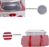 China YILIN Factory Price Handmade Woven Rattan Wicker Storage Basket Multifunction Camping Hiking Picnic Basket for sale