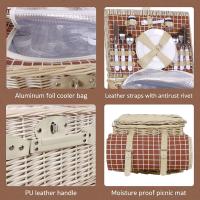 China Yilin Factory Supply Home Storage Handwoven Plastic Wicker Picnic Basket Set for Hiking Camping High Capacity Stackable for sale