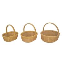 China YILIN Wholesale Price Hand-woven Rattan Storage Basket Multifunction Kitchen Picnic Storage Basket Set for sale