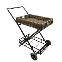 China Multi-layer Fruit Shelf Cart Set Basket Supermarket Convenience Store Promotional Items Rattan Basket Set Display Shelf Metallic for sale