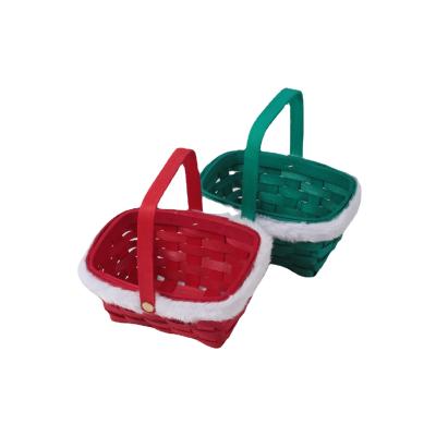 China Latest Style Hotel Home Christmas Atmosphere Decoration Storage Basket Small Portable Gift Storage Basket for sale