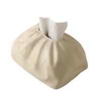 China Home Fashion Creative Ceramic Holiday Gift Fold Bag Ceramic Tissue Storage Box for sale