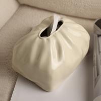 China Home Fashion Creative Ceramic Holiday Gift Fold Bag Ceramic Tissue Storage Box for sale