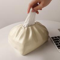 China Home Fashion Creative Ceramic Holiday Gift Fold Bag Ceramic Tissue Storage Box for sale