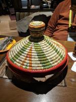 China Ethiopian Handmade Habesha Baskets Woven Serving Basket Colorful Basket of African Specialties for sale