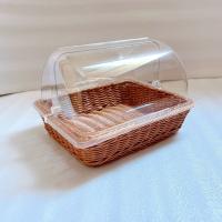 China Rattan Storage Baskets Woven Basket Serving Tray Design PP Kitchen Food Bread Fruit Weave Plastic with Lid Plastic New for sale
