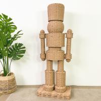 China Large Life-size Rattan Outdoor Christmas Modern Cascanues Nutcracker Soldier for sale