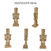 China Large Life-size Rattan Outdoor Christmas Modern Cascanues Nutcracker Soldier for sale