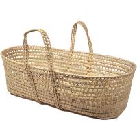 China Modern Design Home Nursery Hand-woven Seagrass Eco-friendly Safety Baby Changing Basket Multifunction Oval Storage for sale