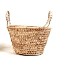 China Modern Design Home Nursery Hand-woven Seagrass Eco-friendly Safety Baby Changing Basket Multifunction Oval Storage for sale