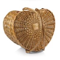China Manufacturers Wholesale Cheap Picnic Wicker Basket Rattan Collapsible Picnic Basket Set with Lid Handle for sale