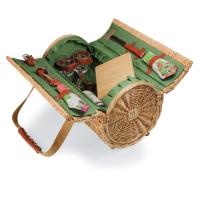 China Manufacturers Wholesale Cheap Picnic Wicker Basket Rattan Collapsible Picnic Basket Set with Lid Handle for sale