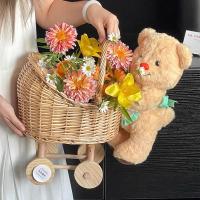 China Baby Basket Wicker Storage Basket Flower Basket Photography Props Children's Toys Desktop Decoration for sale